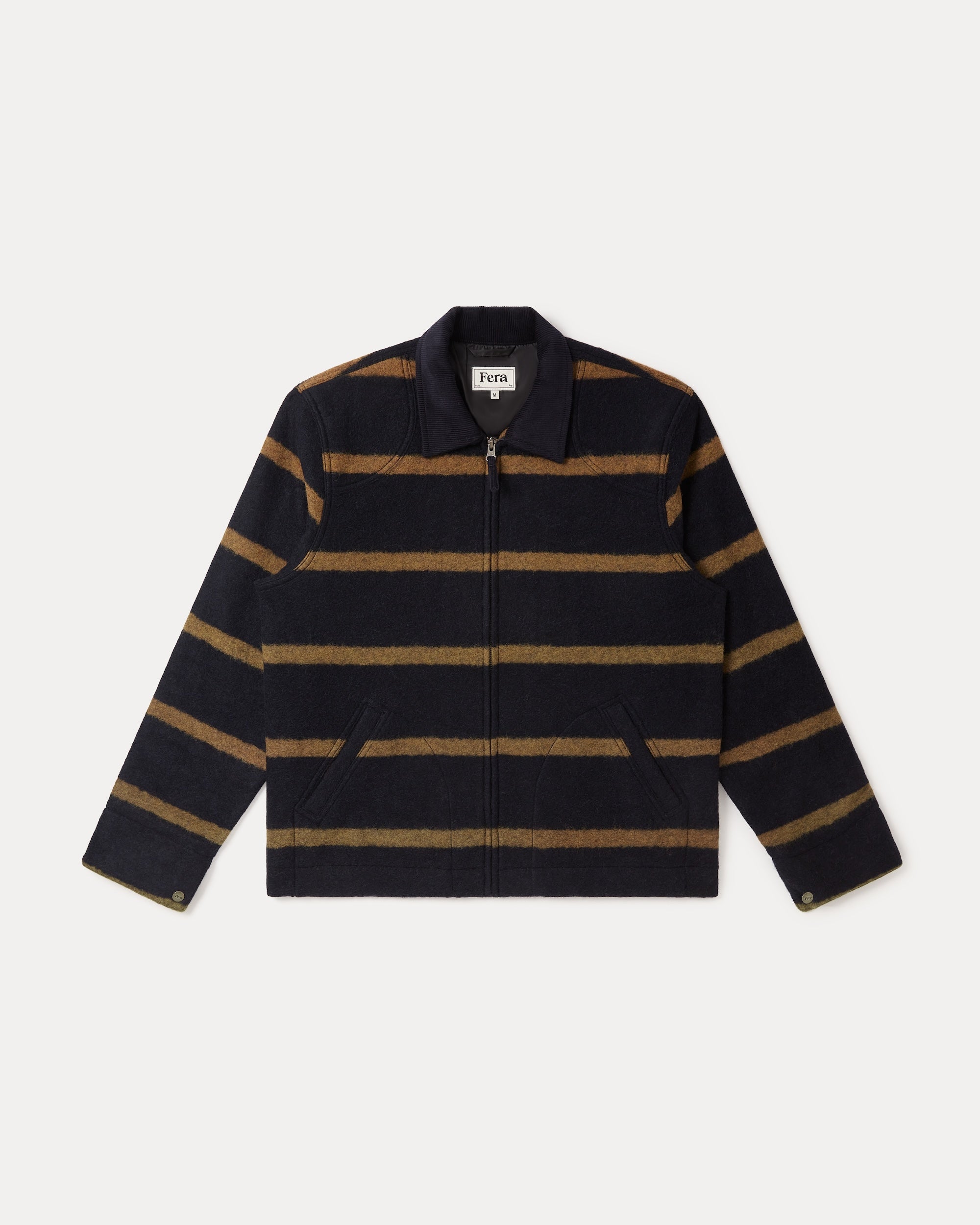 Fera Shire Jacket – Striped Wool | Wool Canvas