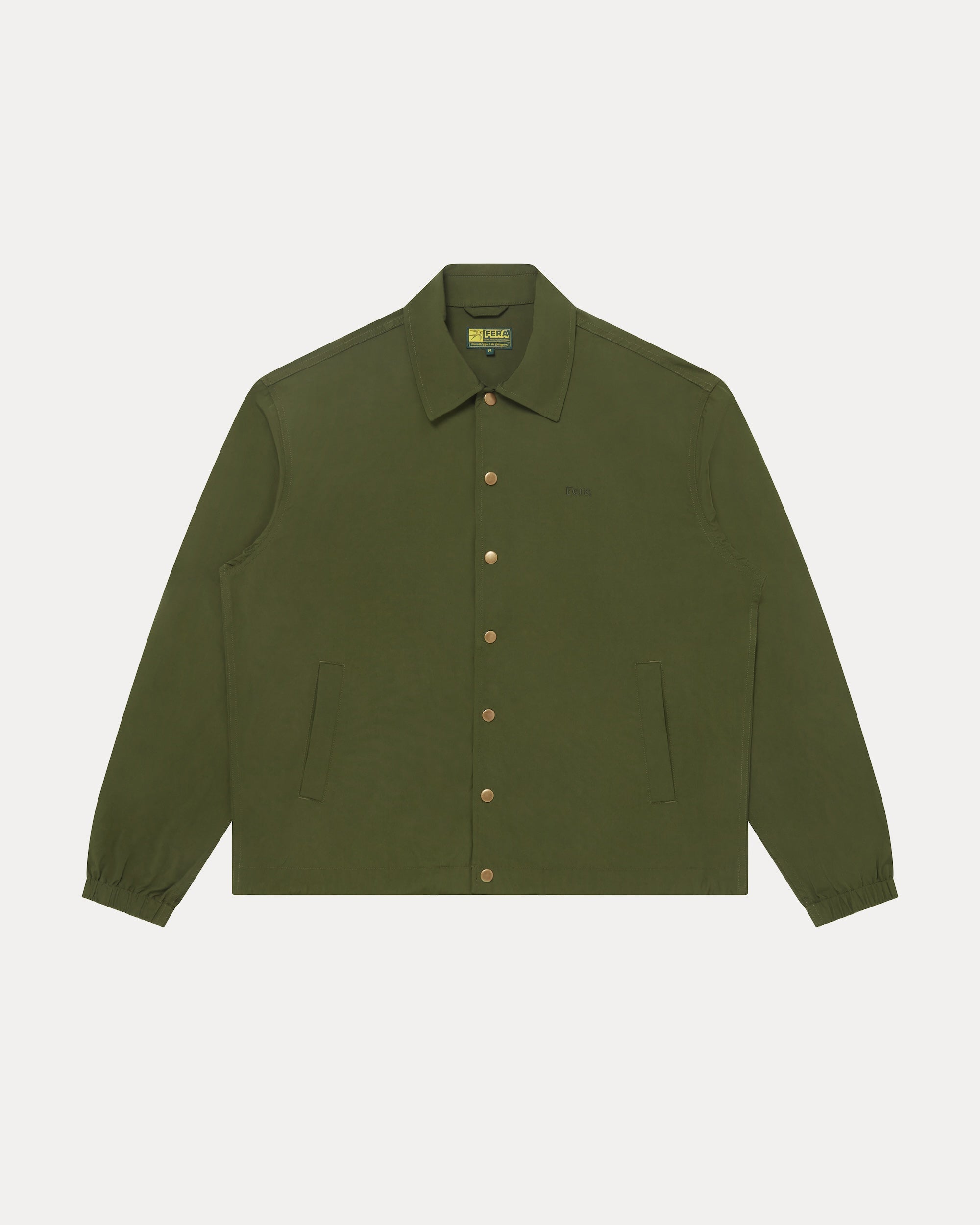 Fera Coach Jacket – Green | Cotton Blend Jacket