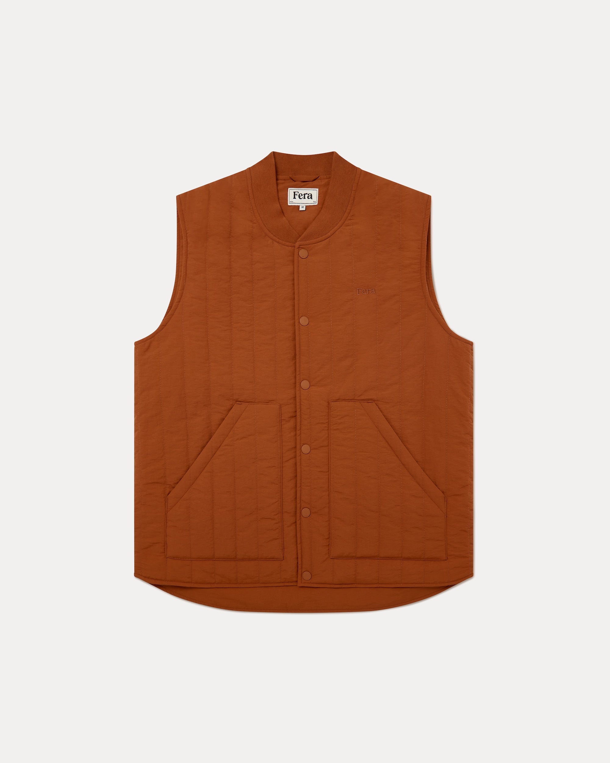 Fera Quilted Gilet – Rust | Lightweight Nylon Gilet