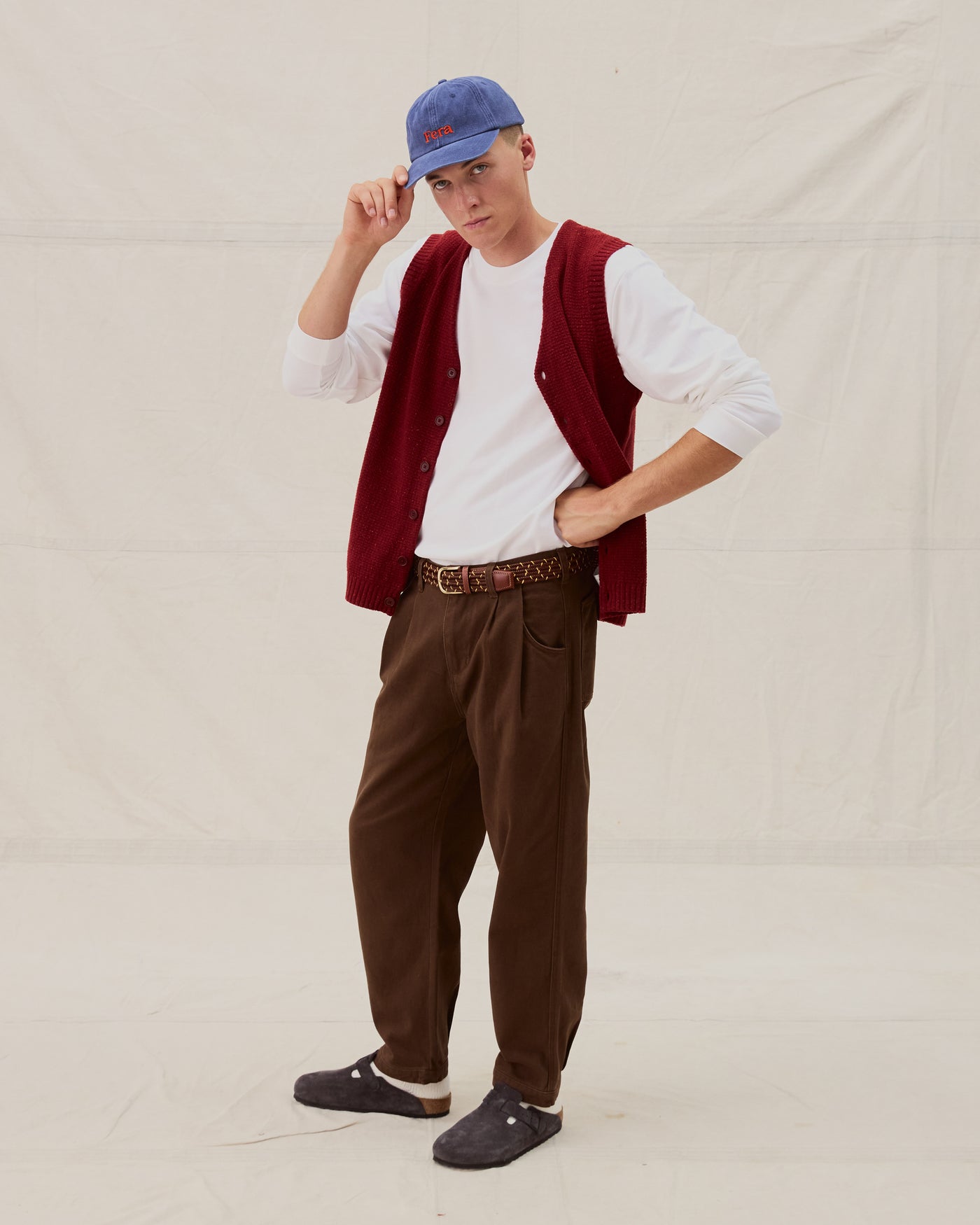 Fera Uniform Trouser – Brown | Washed Cotton