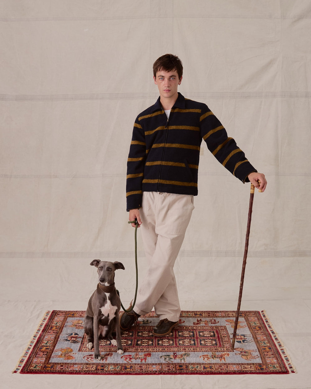 Fera Shire Jacket – Striped Wool | Wool Canvas